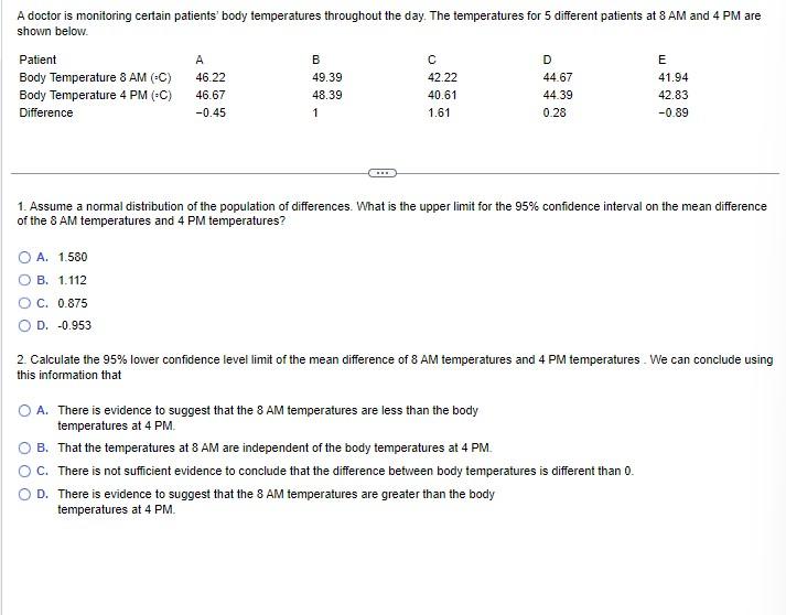 Solved A doctor is monitoring certain patients' body | Chegg.com