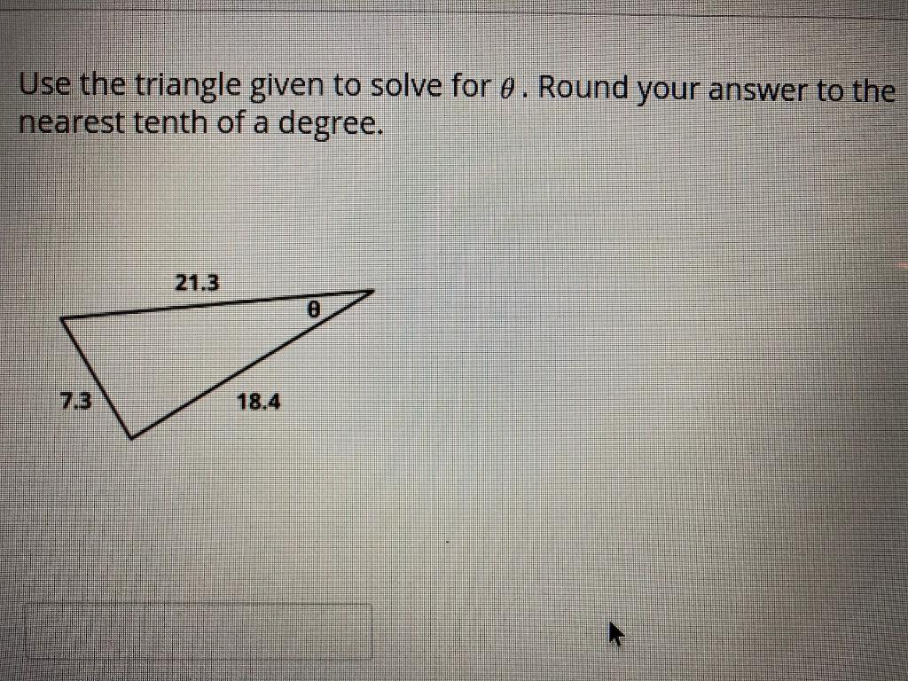 Solved Use the triangle given to solve for e. Round your | Chegg.com