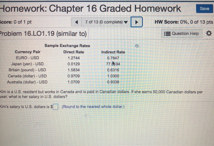 Solved Homework: Chapter 16 Graded Homework Save HW Score: | Chegg.com Solved Homework: Chapter 16 Graded Homework Save HW Score: | Chegg.com