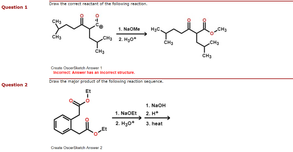 Solved Draw the correct reactant of the following reaction | Chegg.com