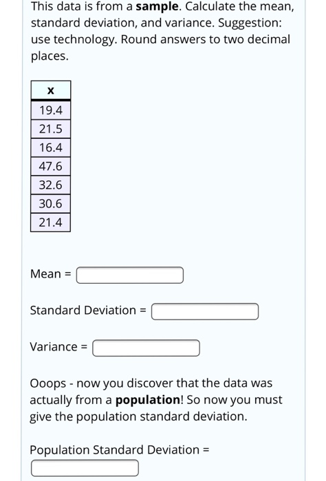 Solved Consider the data set 2978 1 2 2 81 Find the average | Chegg.com
