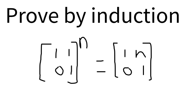 Solved Prove by induction[1101]n=[1n01] | Chegg.com