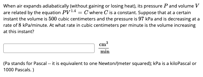 Solved When air expands adiabatically (without gaining or | Chegg.com