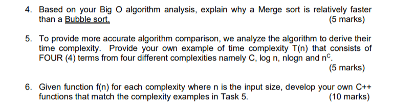Solved 4 Based On Your Big O Algorithm Analysis Explain 