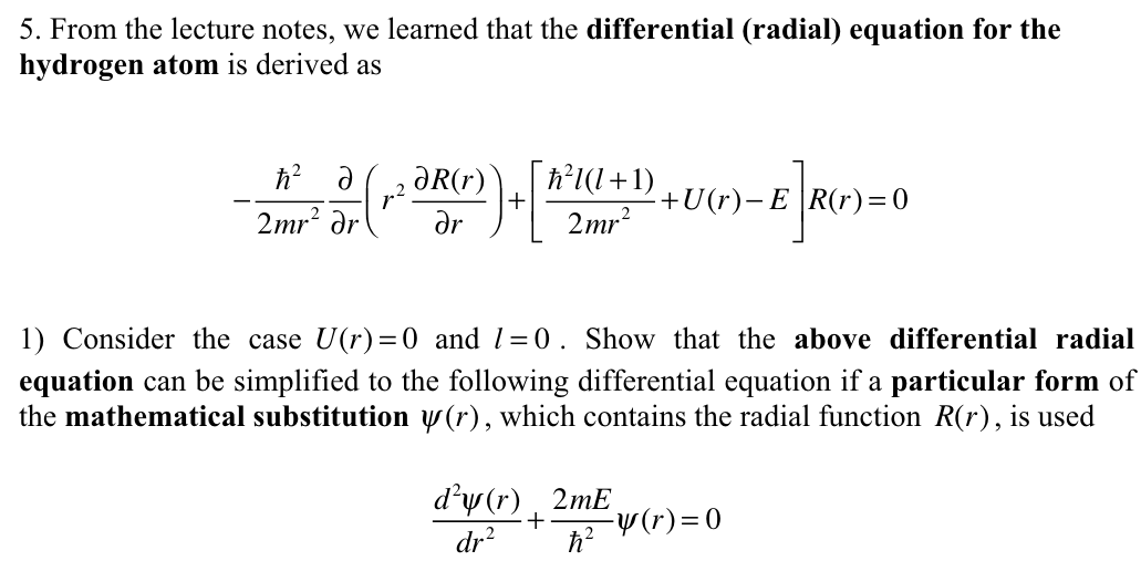 Solved (It's a quantum chemistry problem) Any | Chegg.com