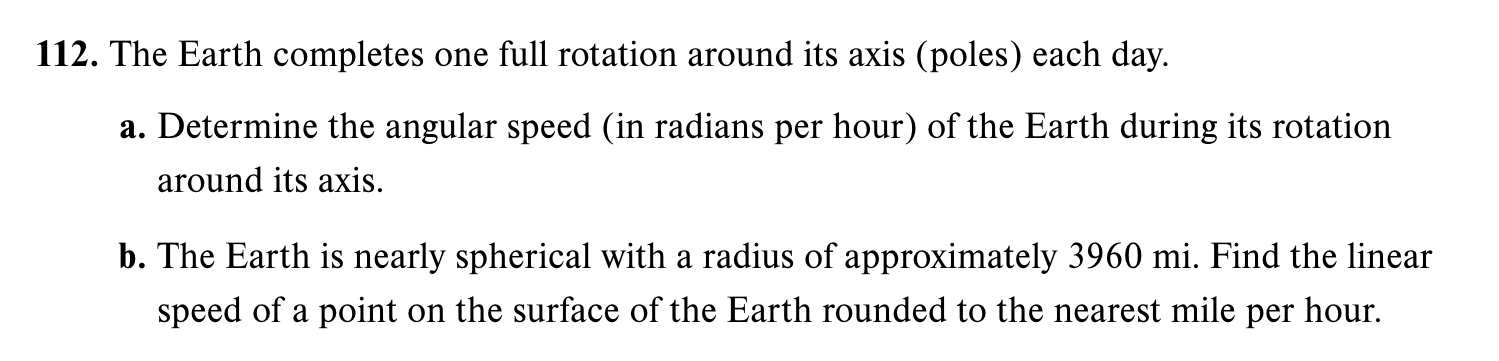 Solved 112. The Earth completes one full rotation around its | Chegg.com
