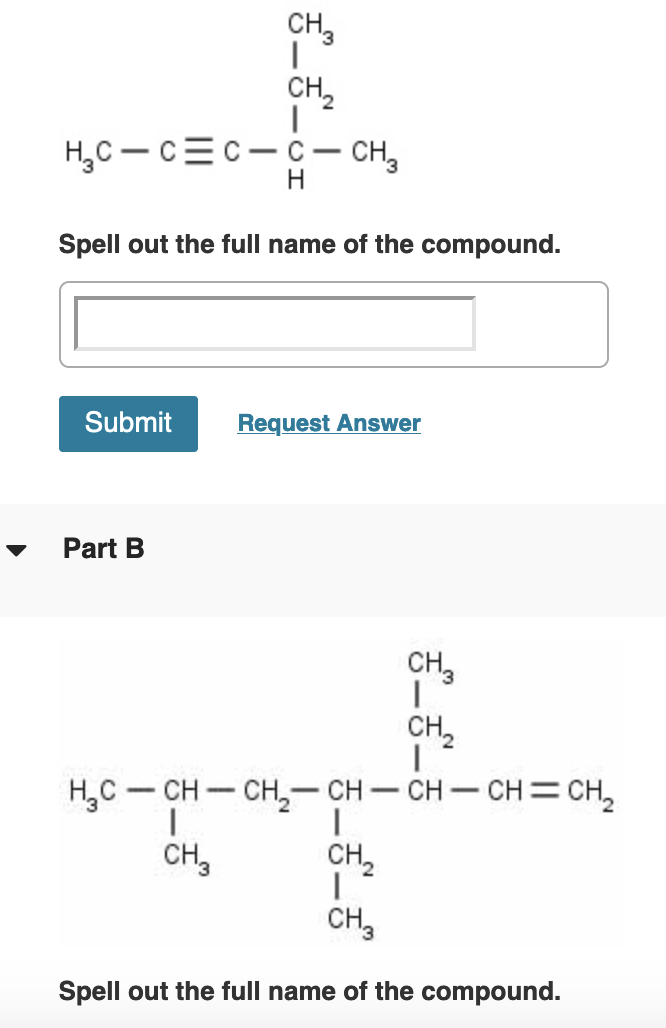 Solved Spell out the full name of the compound. Part B Spell | Chegg.com