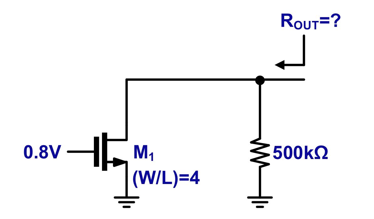 Solved Find the output impedance (Rout) of the circuit. The | Chegg.com