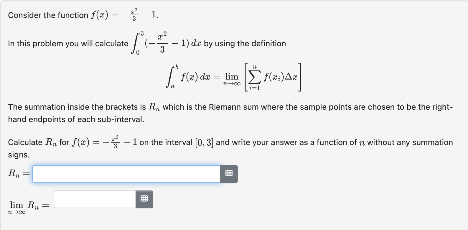 Solved Consider the function f(x)=-x23-1.In this problem you | Chegg.com