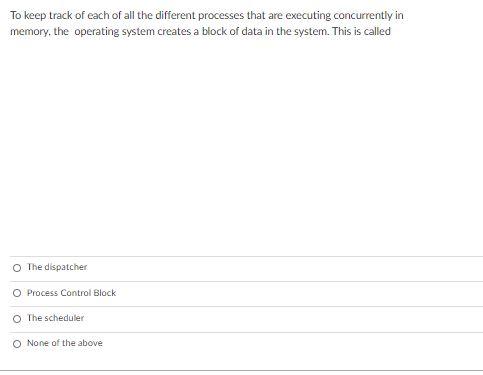 Solved An executing process will be suspended if the process | Chegg.com