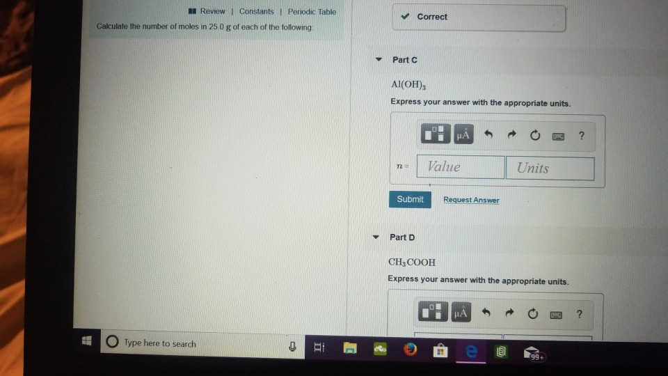 Solved Review I Constants | Periodic Table Correct Calculate | Chegg.com