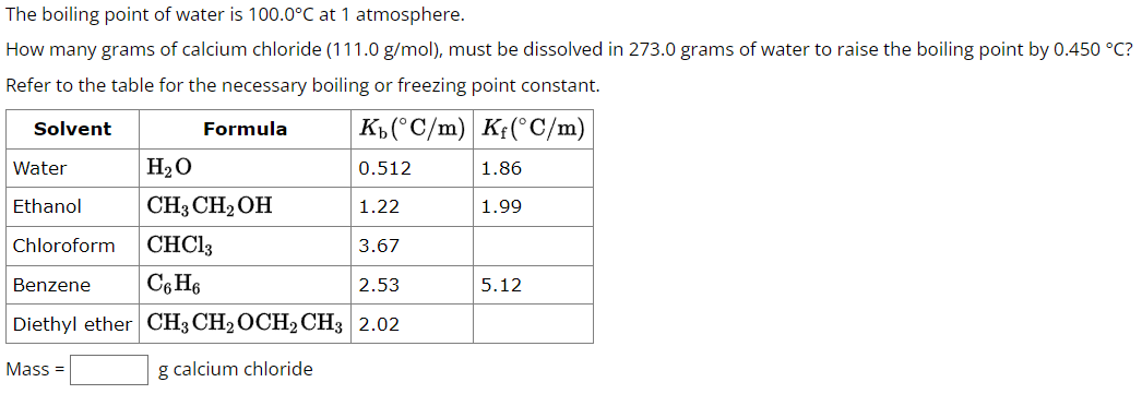 Solved The nonvolatile, nonelectrolyte aspirin, | Chegg.com