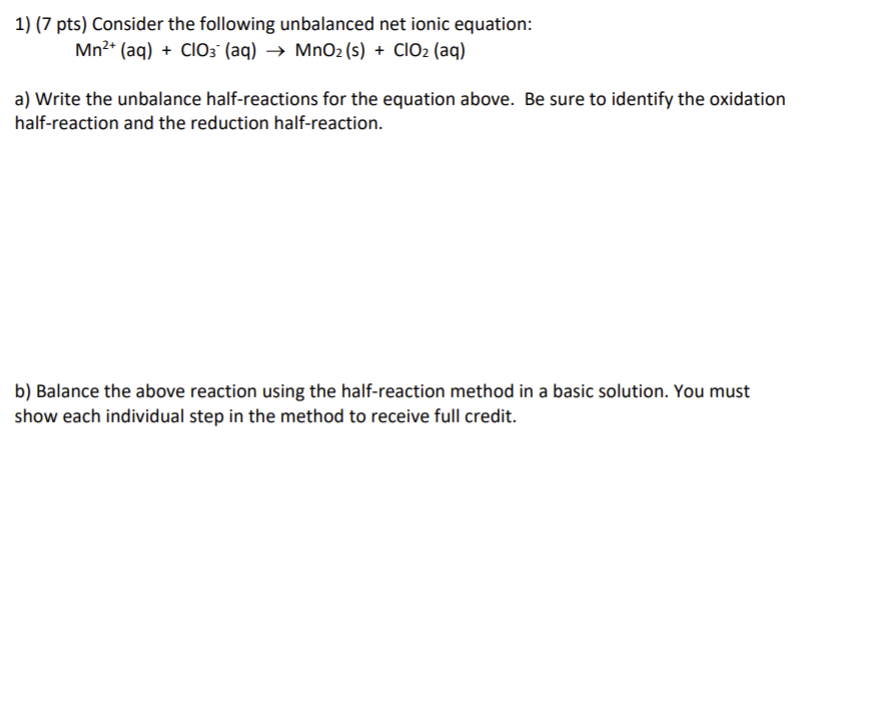 Solved 1) (7 pts) Consider the following unbalanced net | Chegg.com