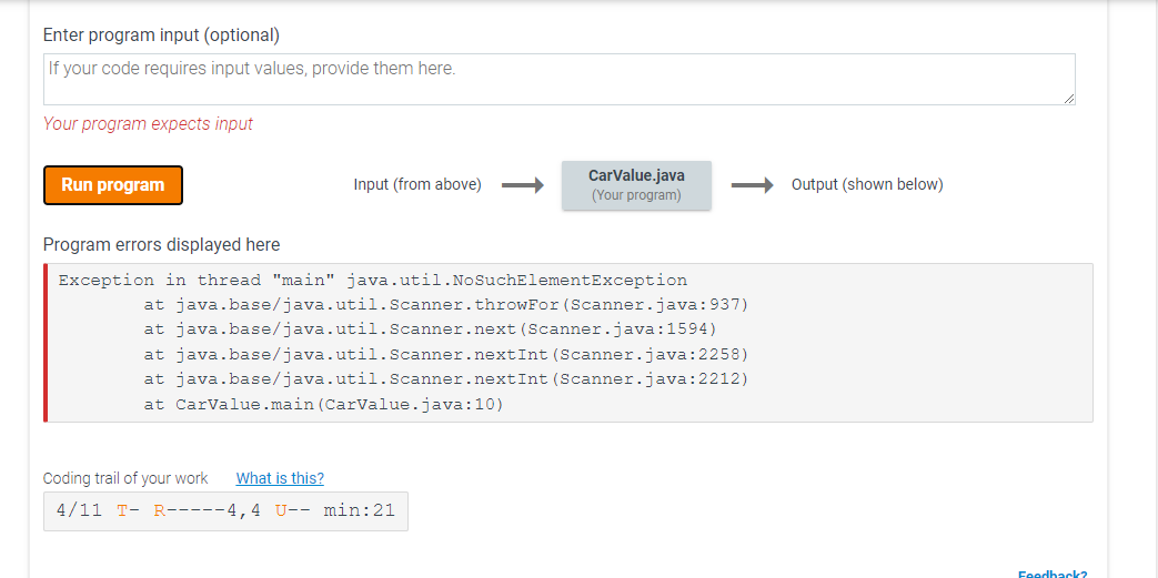 Solved Please can you help me fix this java code Car value | Chegg.com