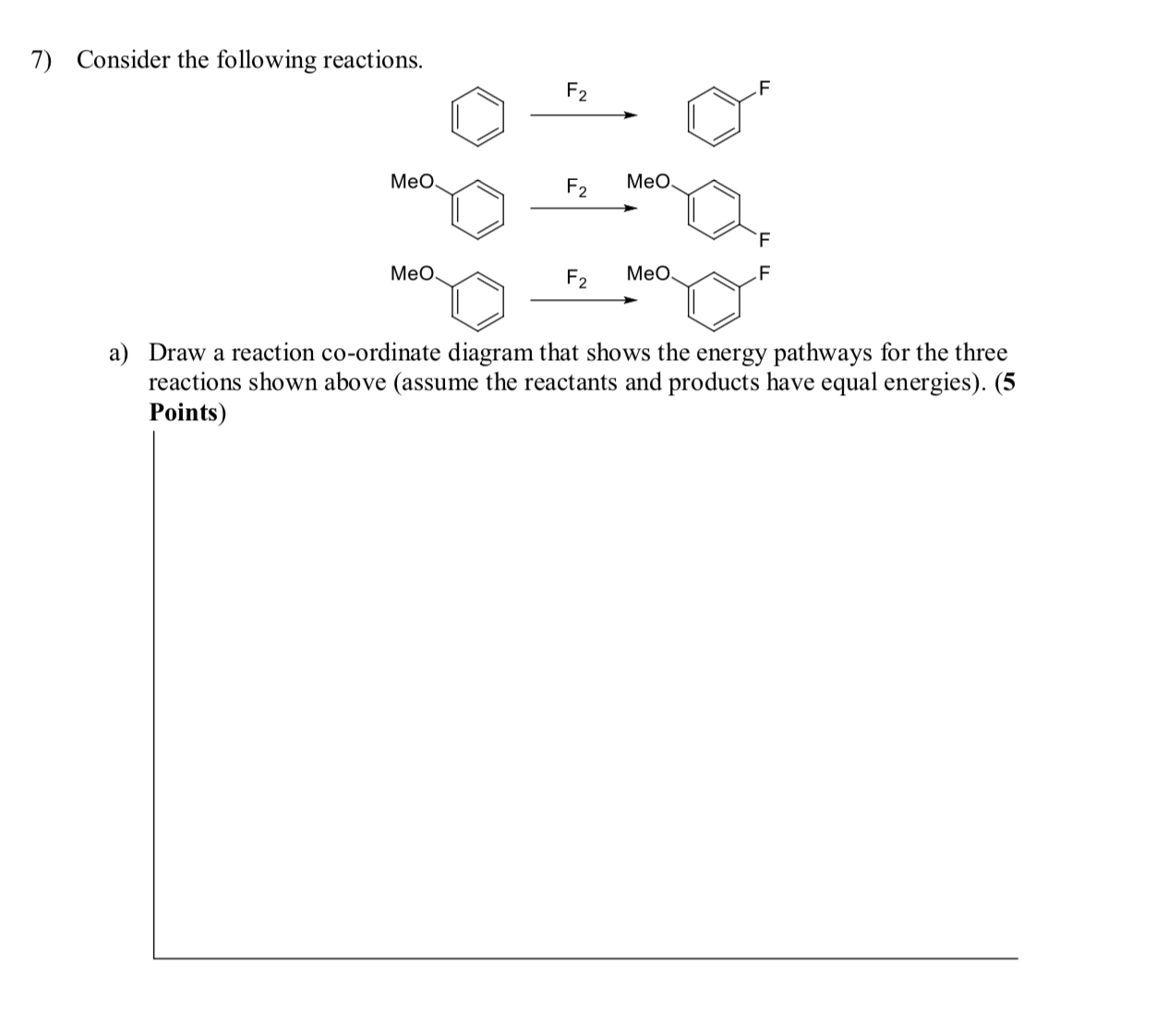 7) Consider the following reactions. a) Draw a | Chegg.com