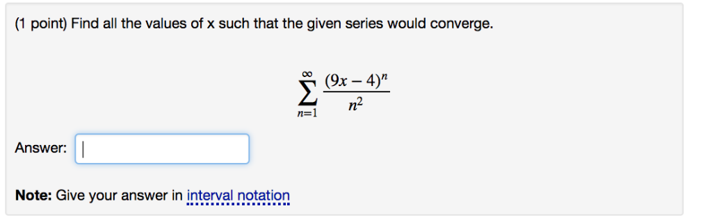 Solved PowerSeries: Problem 1 Previous Problem List Next (1 | Chegg.com