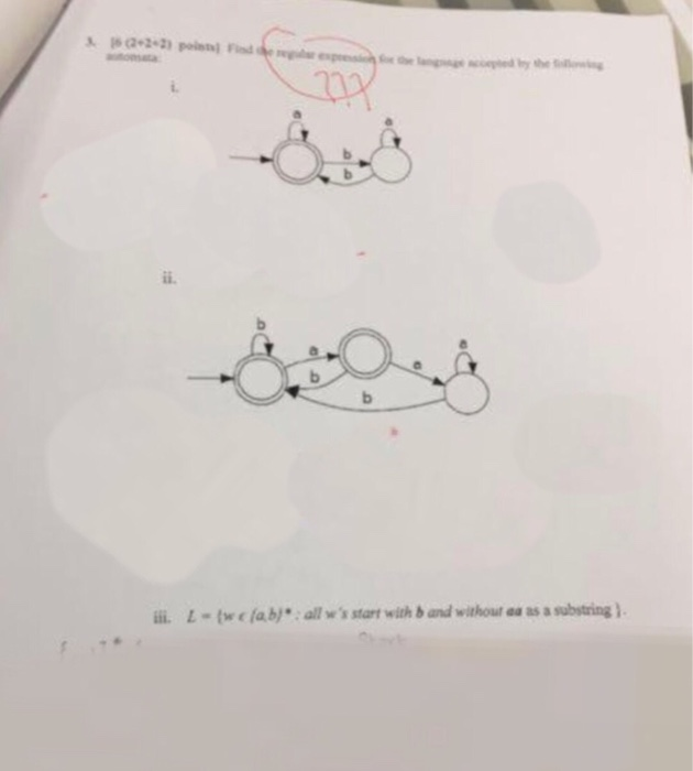 Solved Find The Regular Expression For The Language Accepted 