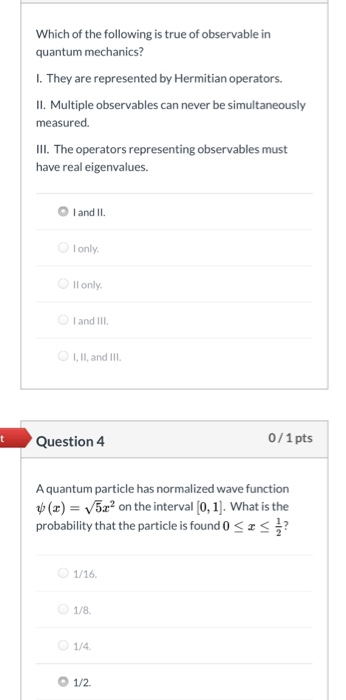 Solved Which of the following is true of observable in | Chegg.com