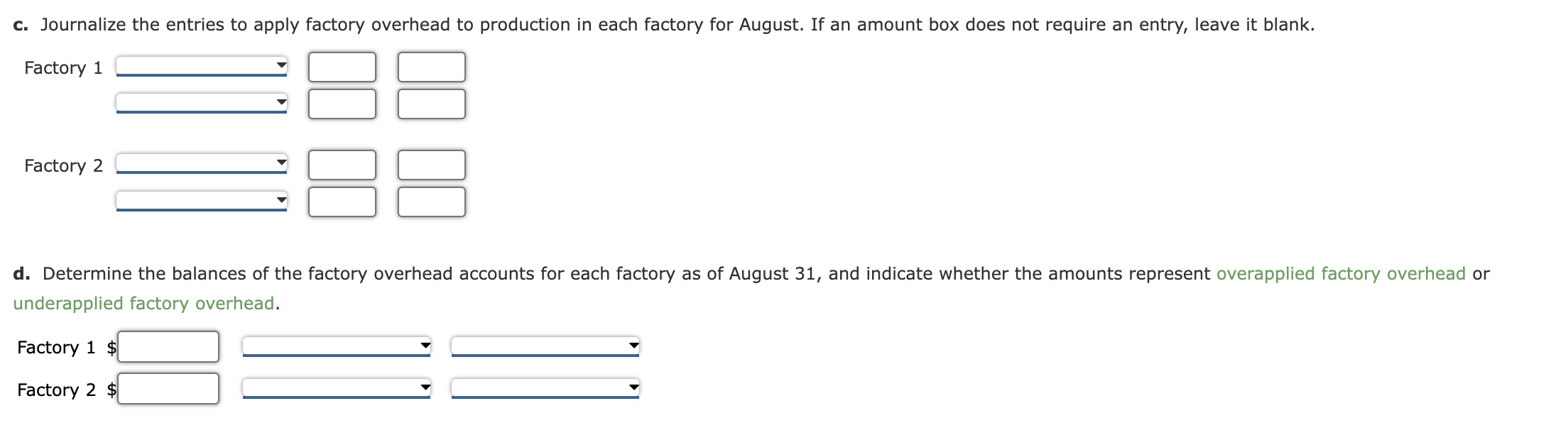 Solved Factory Overhead Rates, Entries, and Account Balance | Chegg.com