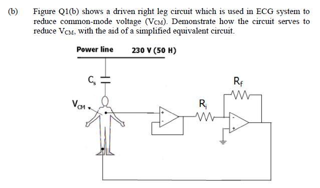 (6) Figure Q1(b) shows a driven right leg circuit | Chegg.com