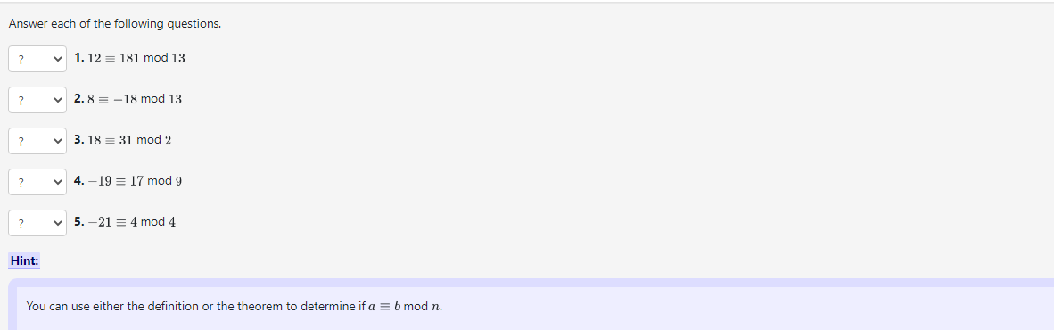 Solved Answer each of the following questions. 1. | Chegg.com