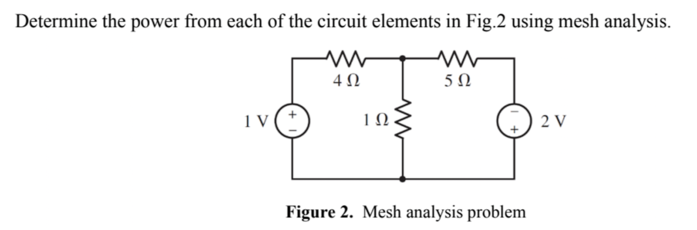 Solved Determine the power from each of the circuit elements | Chegg.com