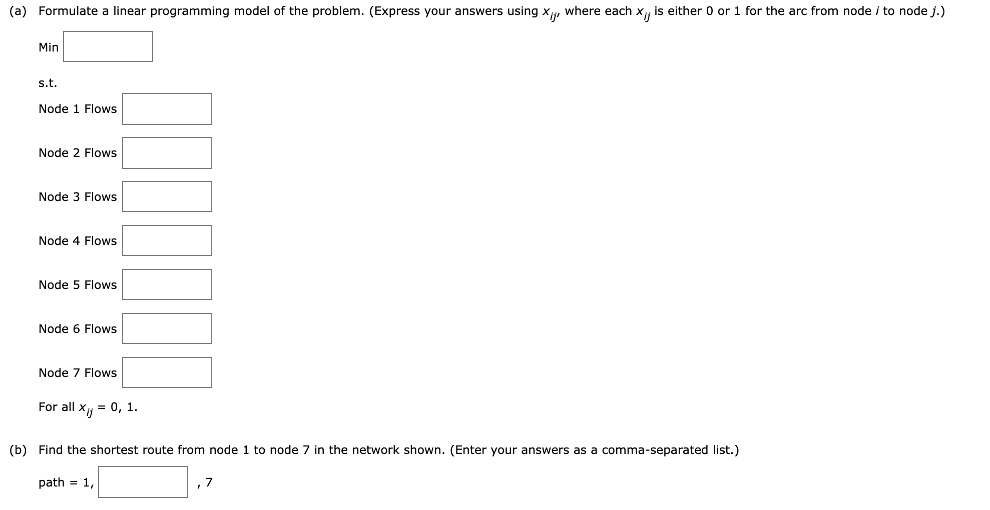 Solved Consider the following transshipment network for | Chegg.com