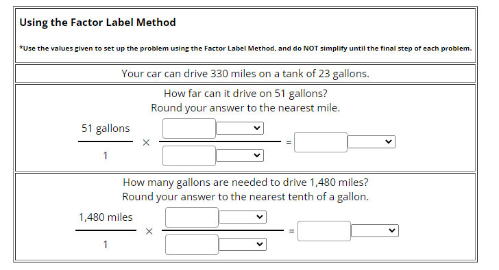 Solved Using the Factor Label Method *Use the values given | Chegg.com