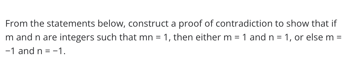 Solved From the statements below, construct a proof of | Chegg.com