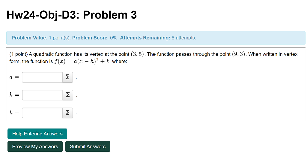 Solved Hw24-Obj-D3: Problem 3 Problem Value: 1 point(s). | Chegg.com