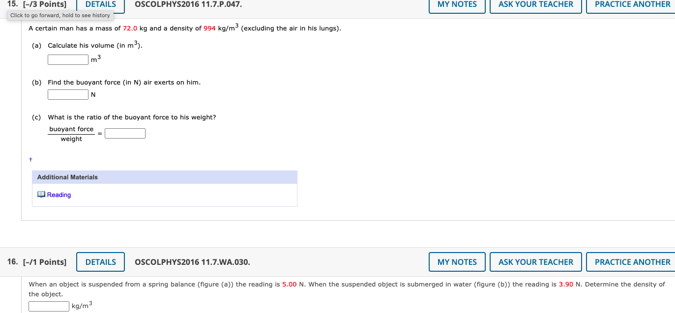 Solved MY NOTES ASK YOUR TEACHER PRACTICE ANOTHER 15. [-/3 | Chegg.com