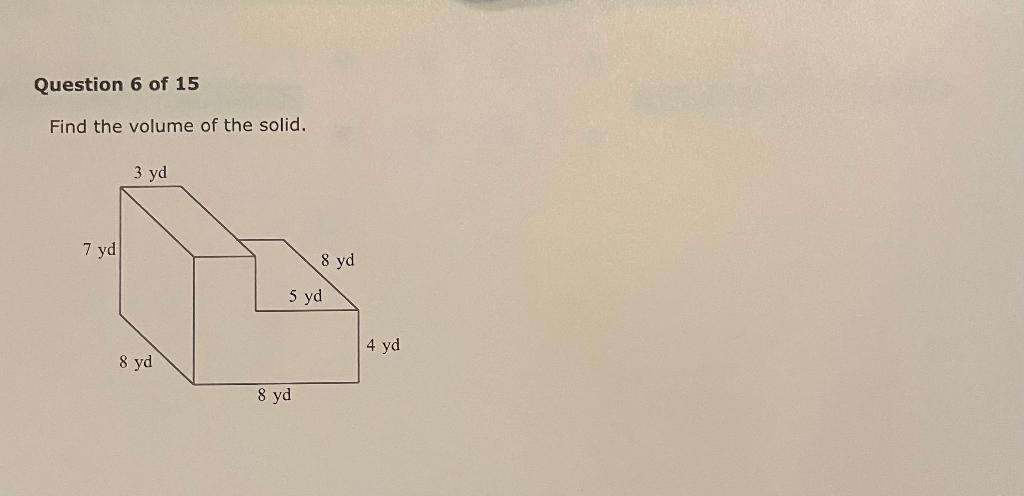 Solved Find the volume of the solid. | Chegg.com