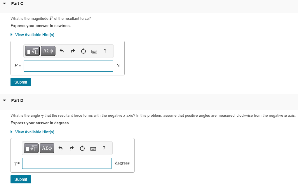Solved Figure 1 of 1What is the x component Fx of the | Chegg.com