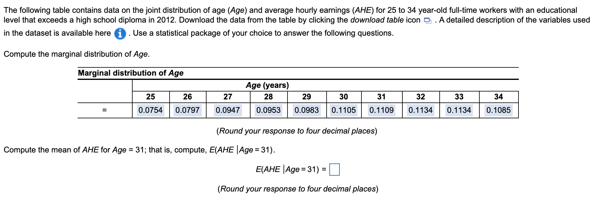 Solved The following table contains data on the joint | Chegg.com