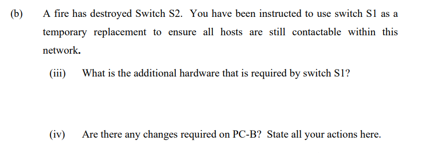Solved (a) Figure Q4(a) shows a network topology diagram and | Chegg.com