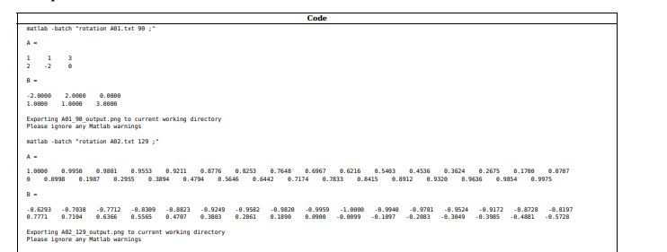 Solved Please use MATLAB and have the same output as the | Chegg.com