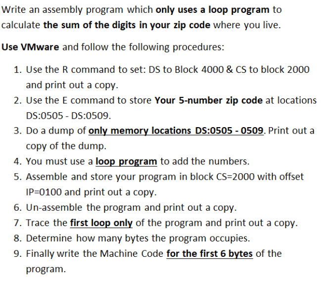 Use the debug program and please screen shot | Chegg.com