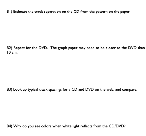 B. Interference from a compact disc and digital video | Chegg.com