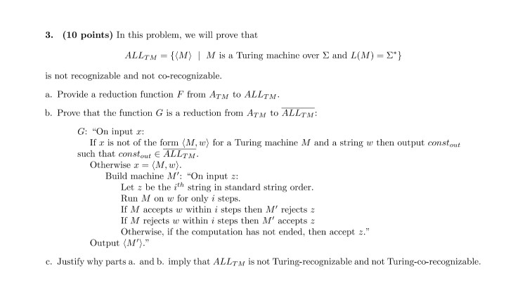 3. (10 points) In this problem, we will prove that | Chegg.com 3. (10 points) In this problem, we will prove that | Chegg.com