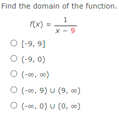 Solved Find the domain of the function. | Chegg.com