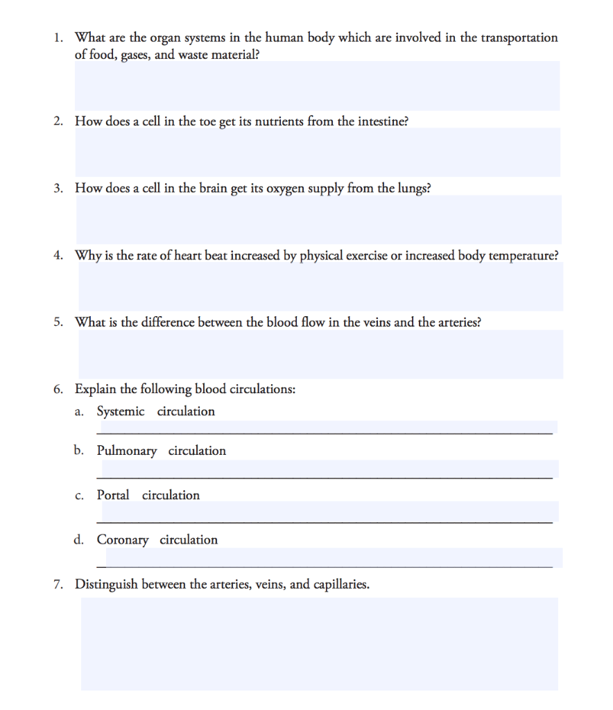 Solved 1. What are the organ systems in the human body which | Chegg.com