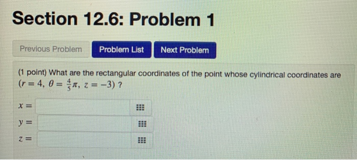 Solved Section 12.6: Problem 1 Previous Problem Problem List | Chegg.com