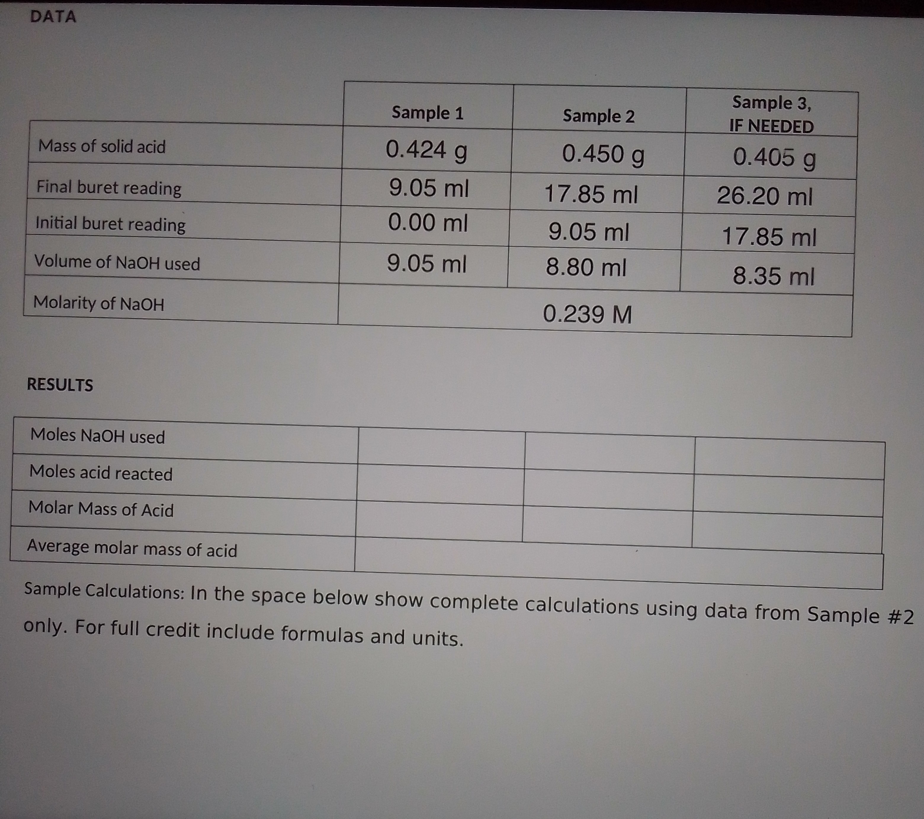 Solved DATA\table[[,Sample 1,Sample 2,\table[[Sample 3,],[IF | Chegg.com