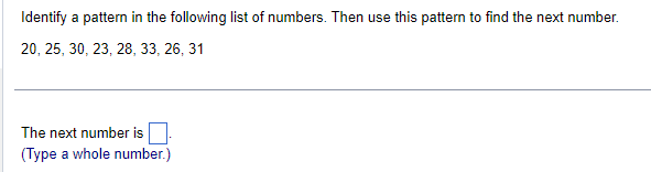 Solved Identify a pattern in ﻿the following list of | Chegg.com