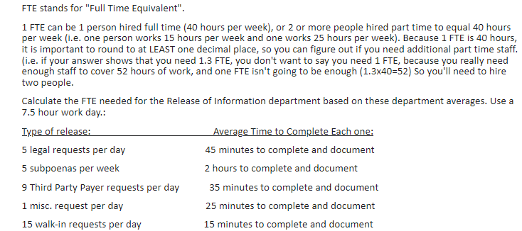 FTE stands for "Full Time Equivalent". 1 FTE can be 1 | Chegg.com