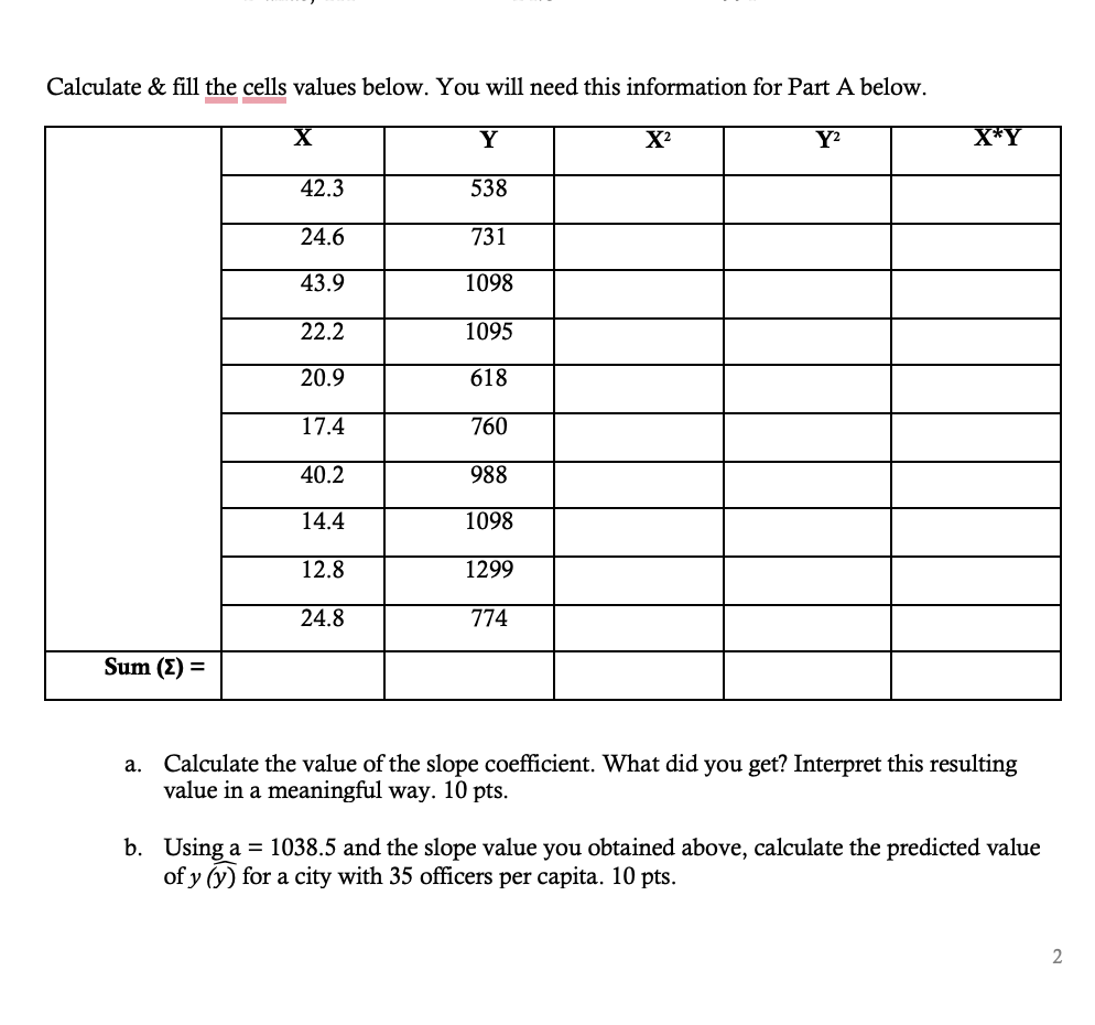 Solved Calculate & fill the cells values below. You will | Chegg.com