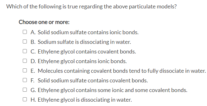 Solved Consider the particulate model below to answer the | Chegg.com
