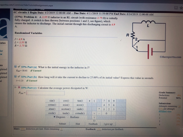 Solved xpertta.com/Common/Take TutorialAssignment.aspx AC | Chegg.com
