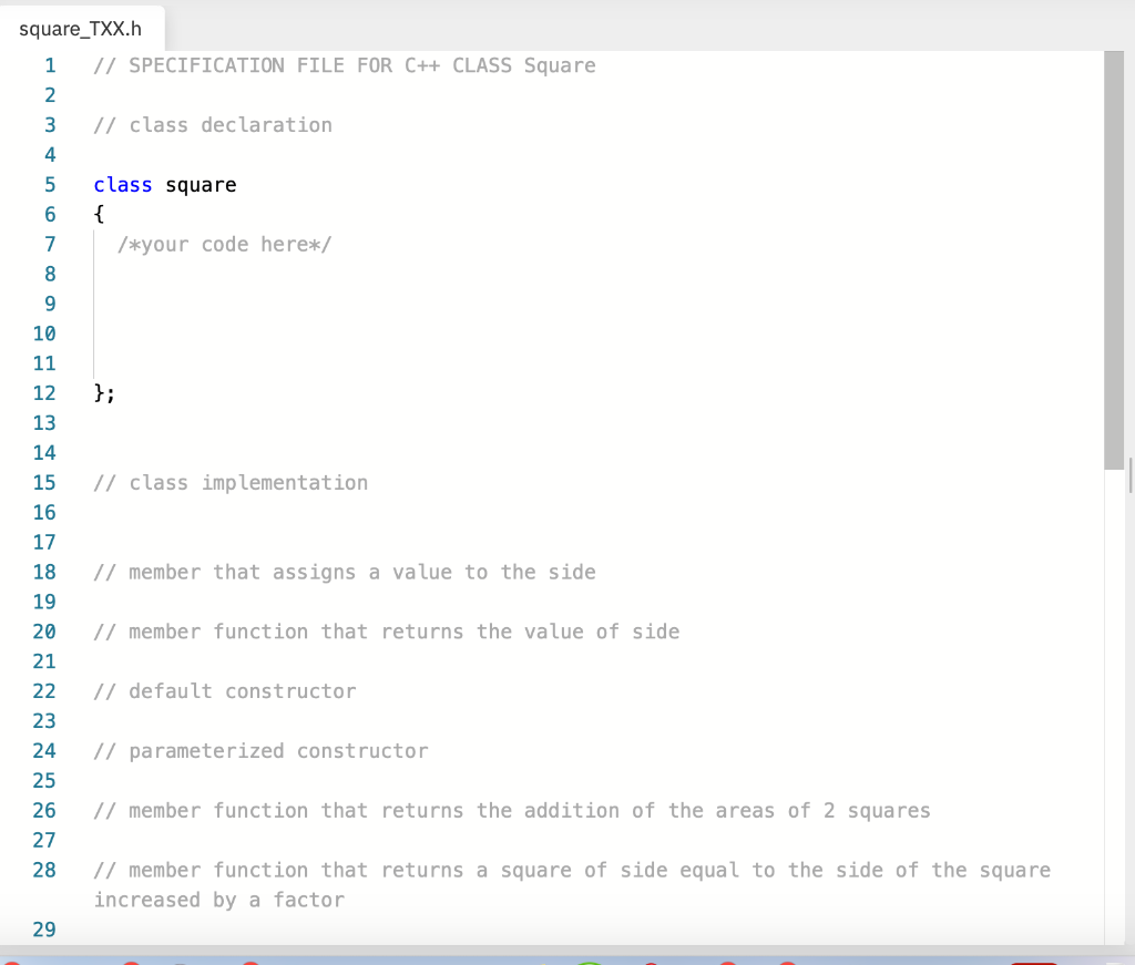 Solved Your Program For your program you will create a class | Chegg.com