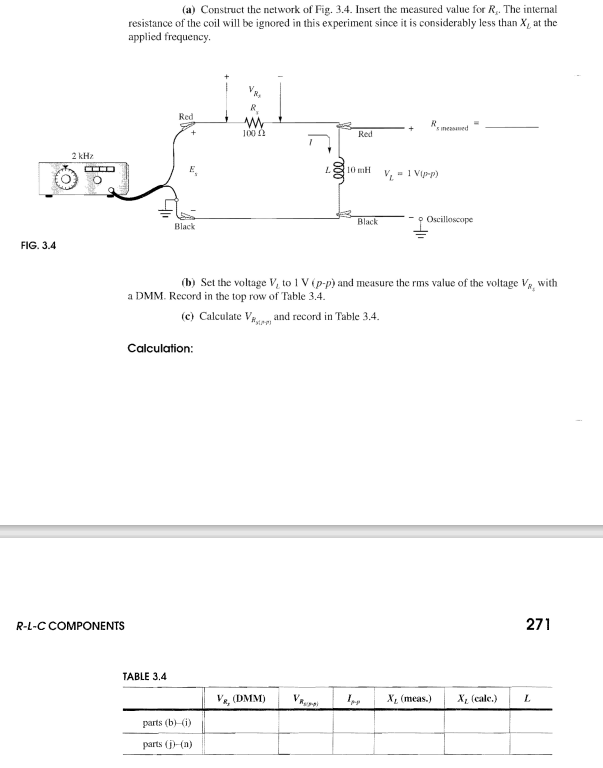 Solved (a) Construct the network of Fig. 3.4. Insert the | Chegg.com